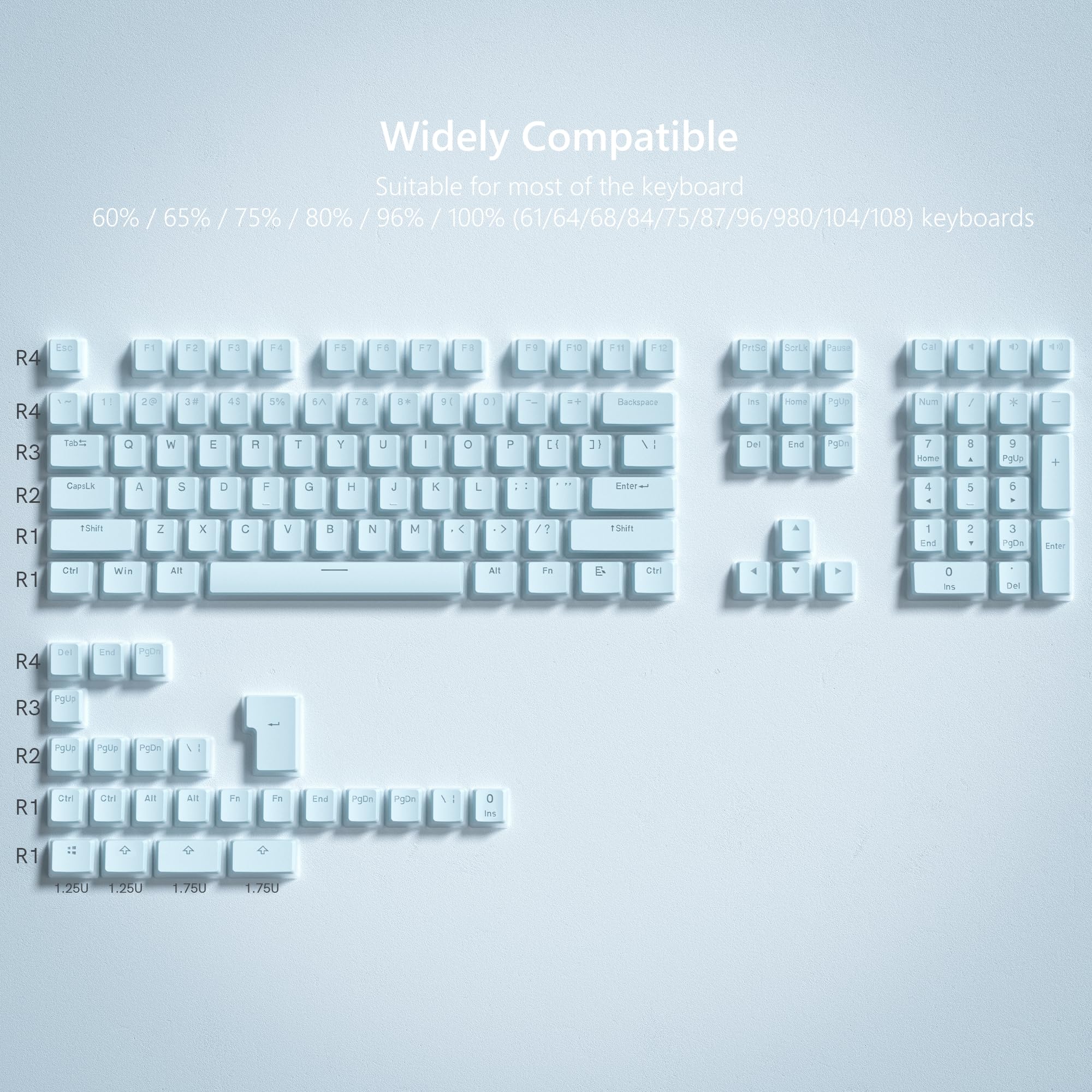 165 Key Pudding PBT Double Shot Keycaps OEM Profile Custom Keycap Set ...