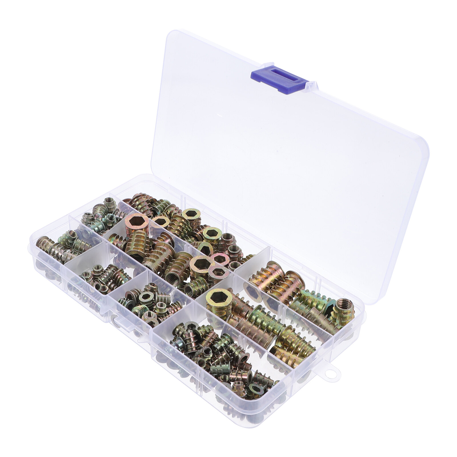 165 Pcs Internal Threads Nuts Hex Socket Threaded Inserts Pocket Hole ...