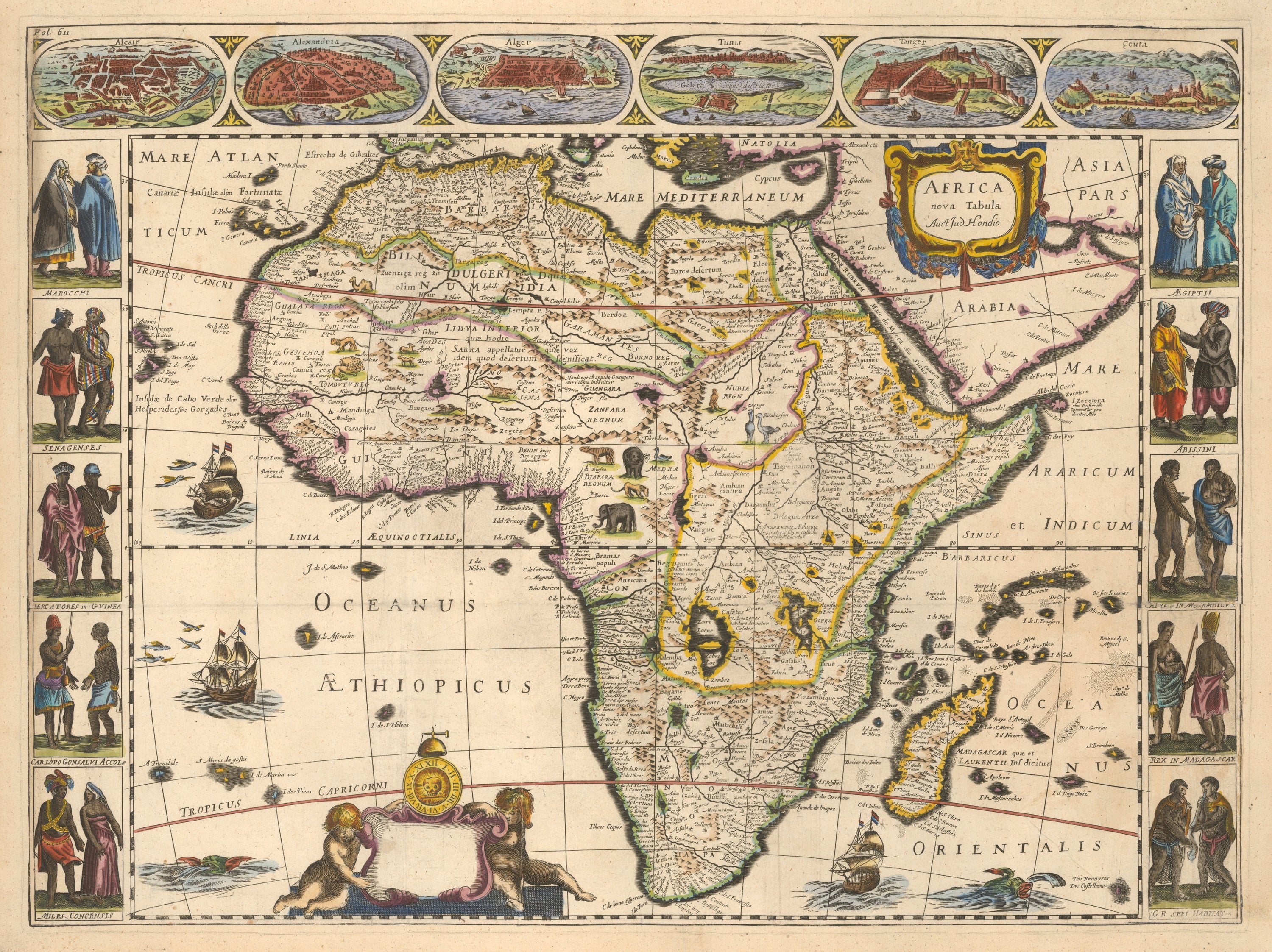 1659 Africa nova Tabula Auct. Jud Hondio - Walmart.com