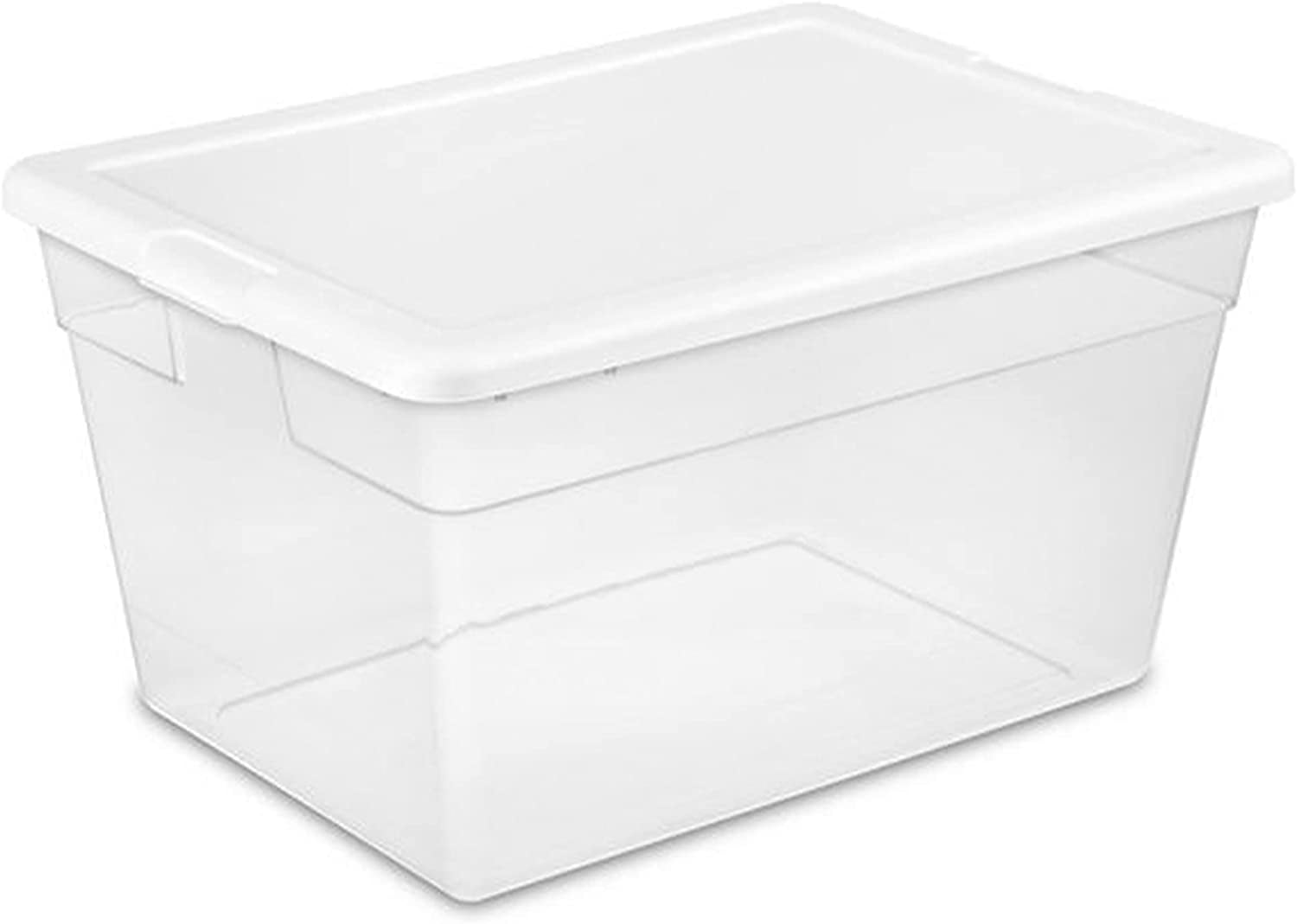 16598008 56 Quart Durable Heavy Duty Plastic Stackable Storage ...
