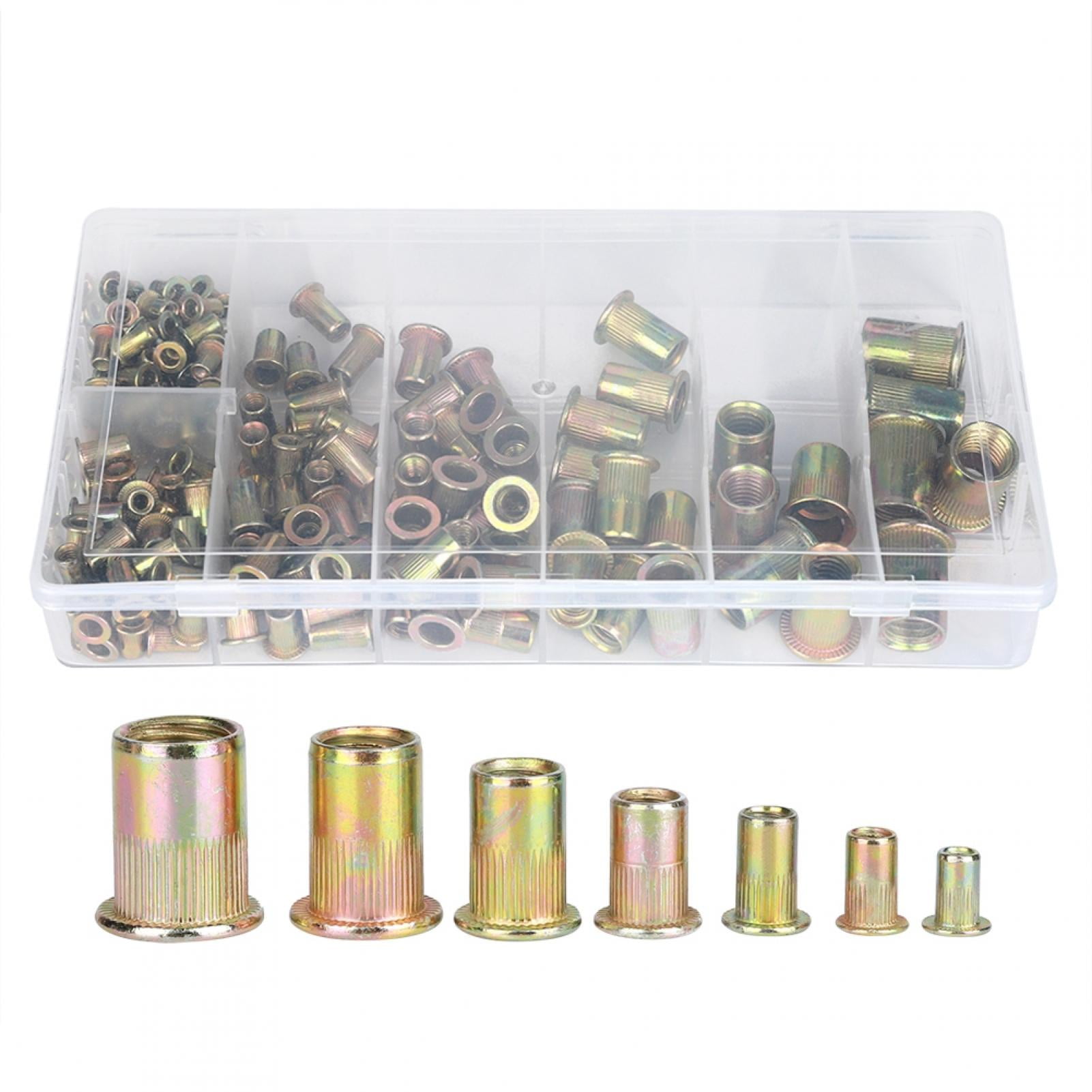 165PCS Rivet Nuts Set - Hardware Fastener Hand Tools, Knurled ...
