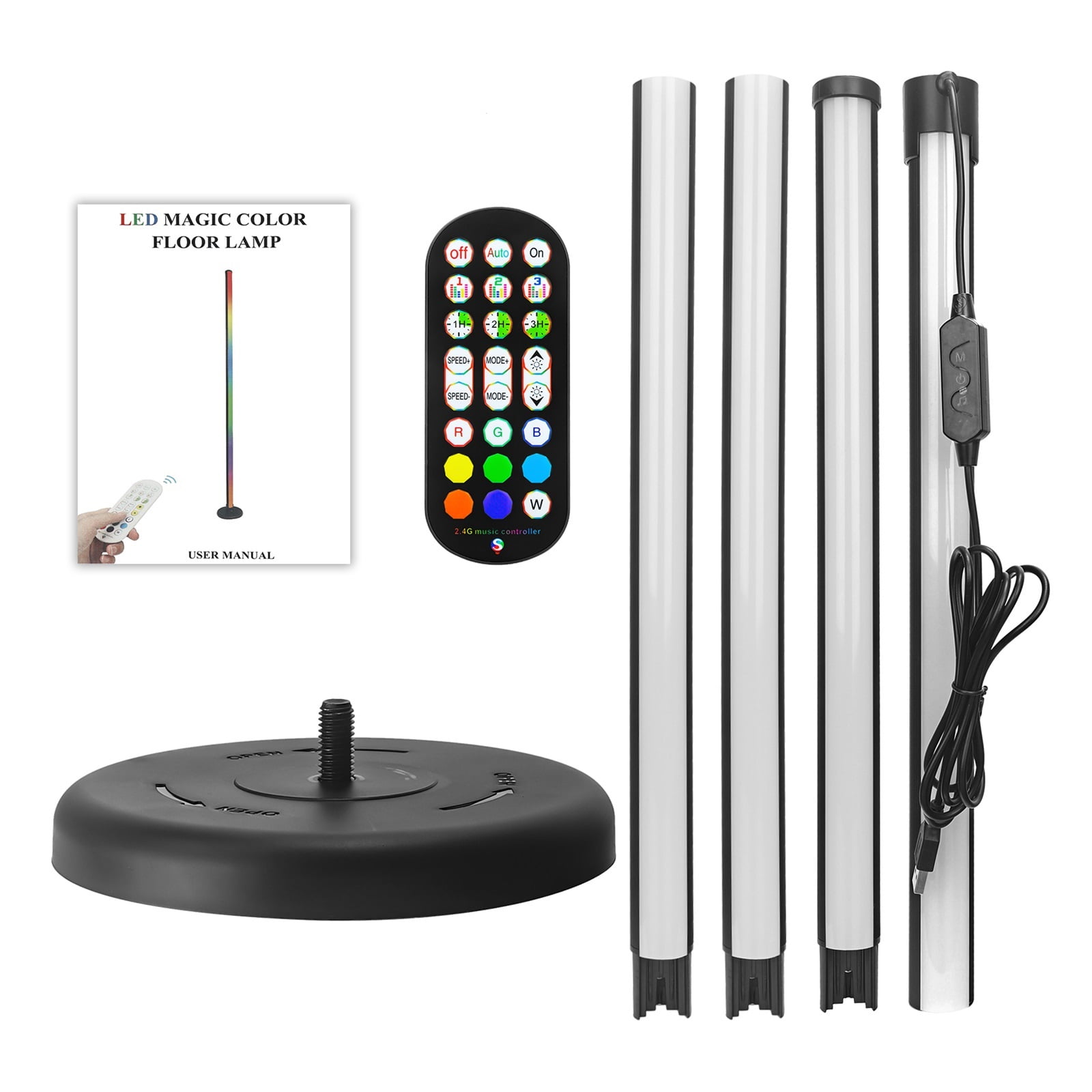 165cm LED RGB Corner Floor Atmosphere Lamp APP Control Sync With Music ...