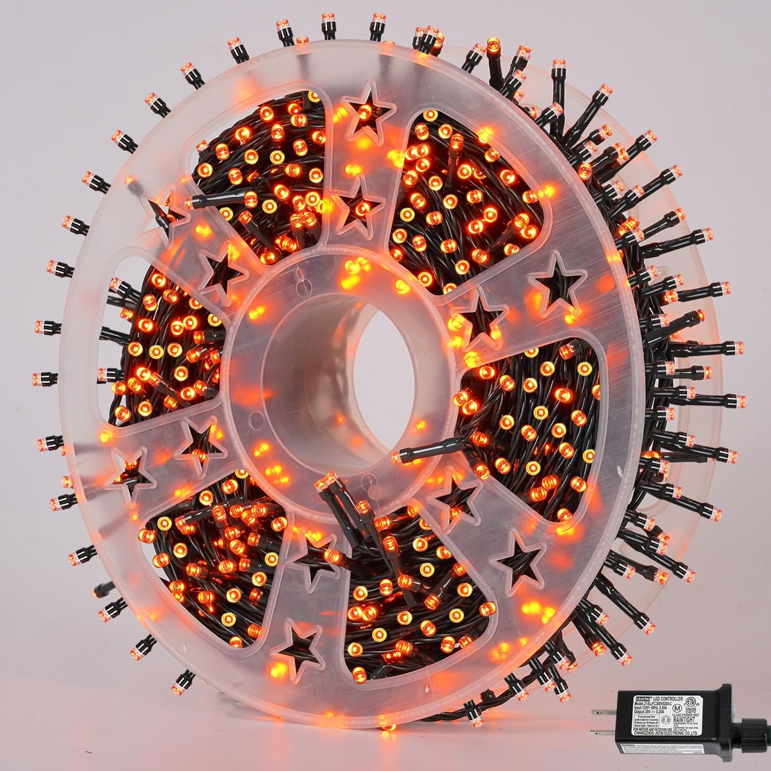 165ft 500 LED Orange Lights for Halloween, Halloween Lights Outdoor ...