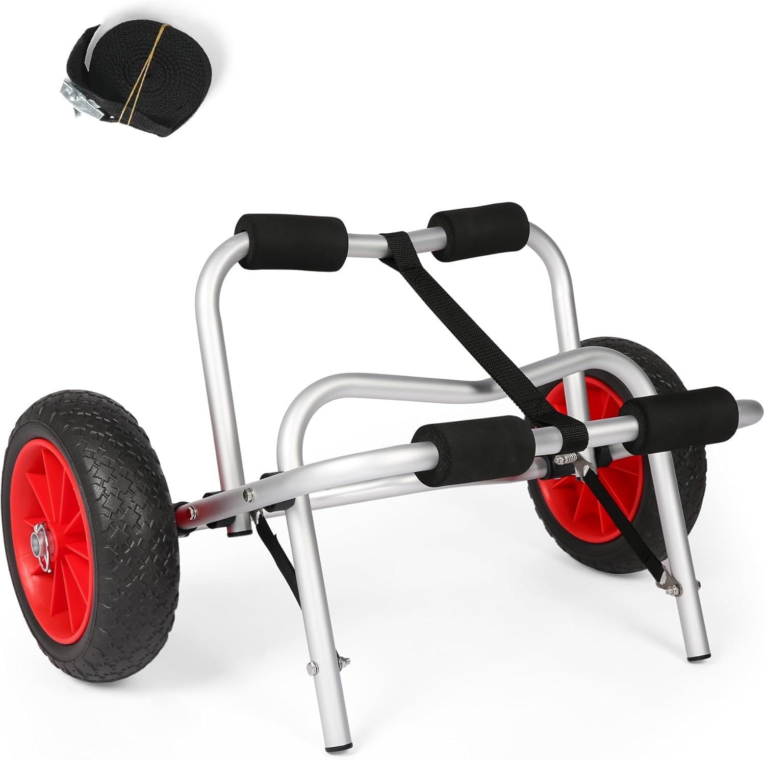 165lbs Capacity Kayak Cart Canoe Dolly, Folding Aluminum Paddle Board ...