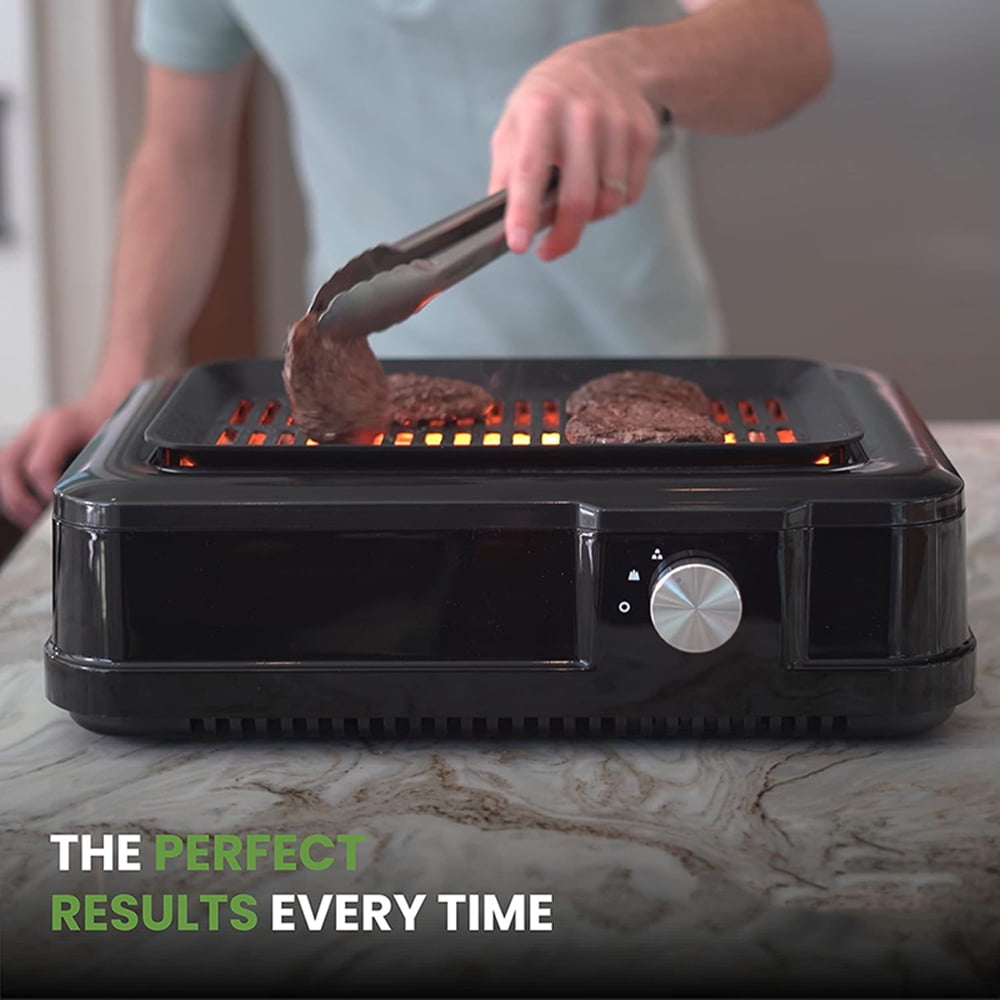 1660W Smokeless Electric Grill-Portable Barbecue Grill With Detachable ...