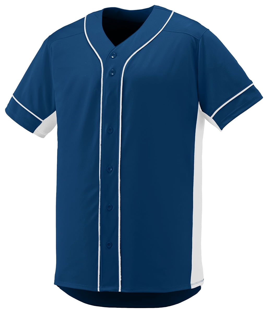 Augusta S Youth Slugger Jersey Navy/White 1661 - Walmart.com
