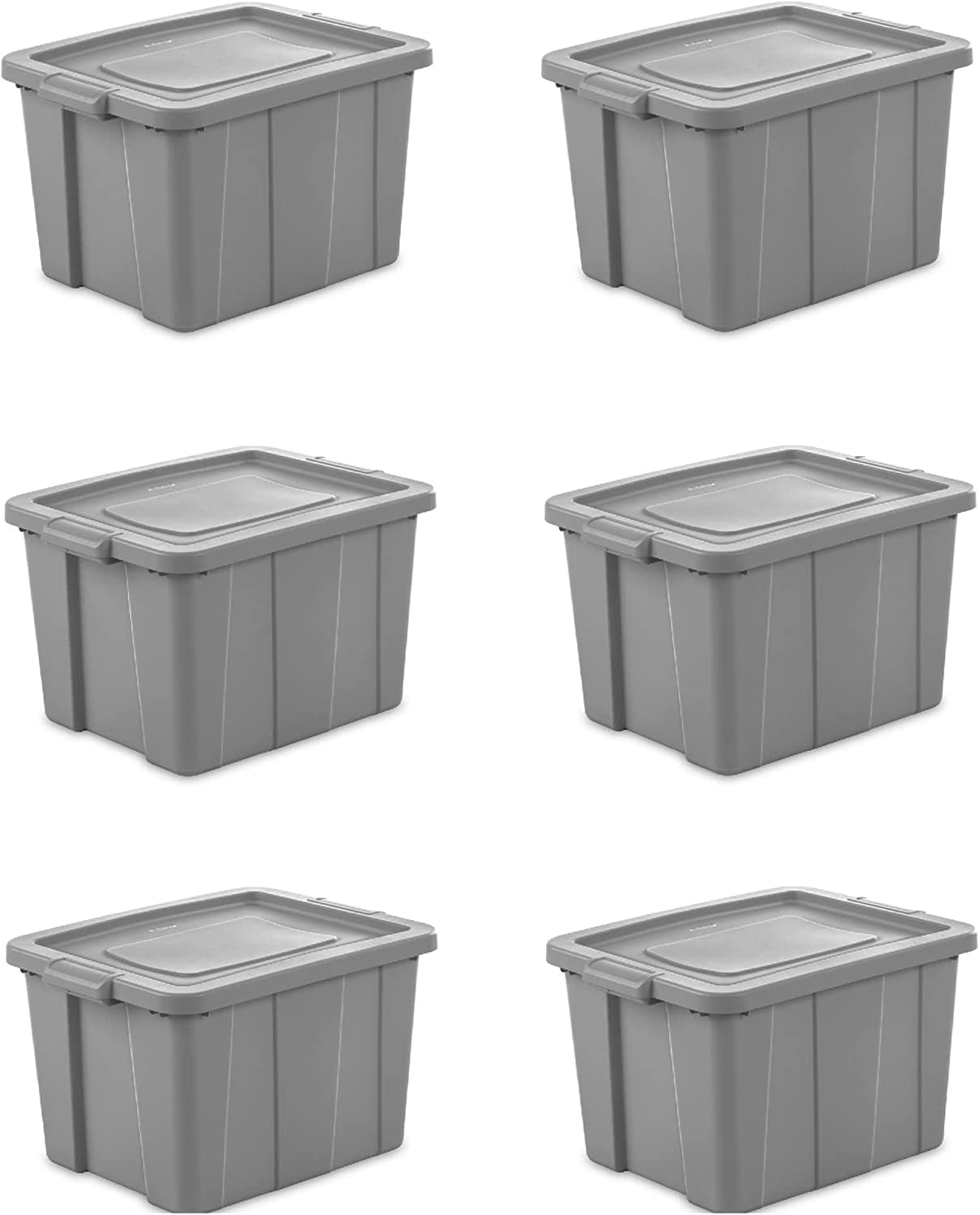 16786A06 Tuff1 18 Gallon Plastic Stackable Bins for Use in Basement ...