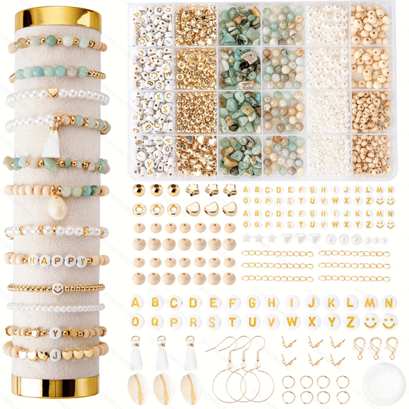 1679 Pcs Jewelry Making Supplies Kit Natural Stone Beads for Irregular ...