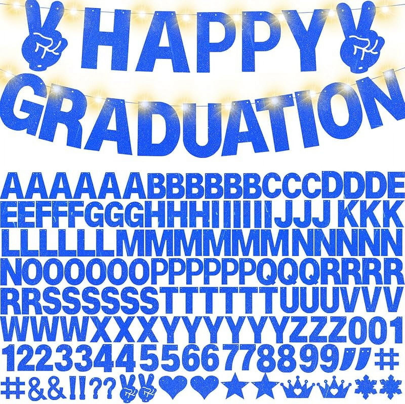 167Pcs DIY Glitter Customizable Banner Kit Custom Banner Happy Birthday ...