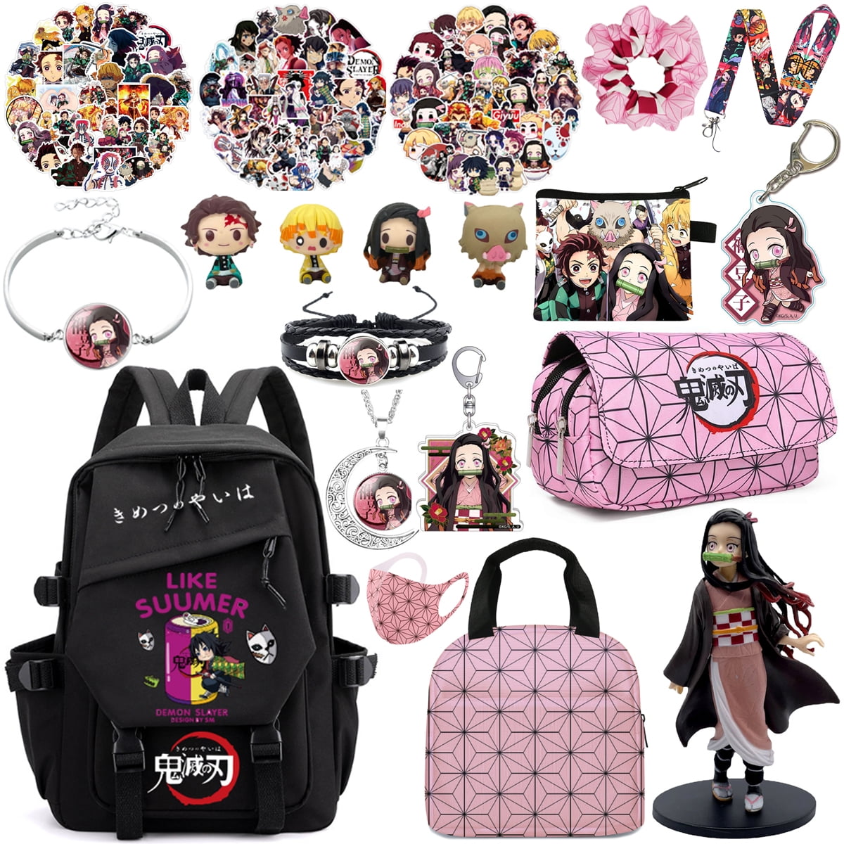 167pcs Anime Demon Slayer Nezuko School Backpack kits - Walmart.com