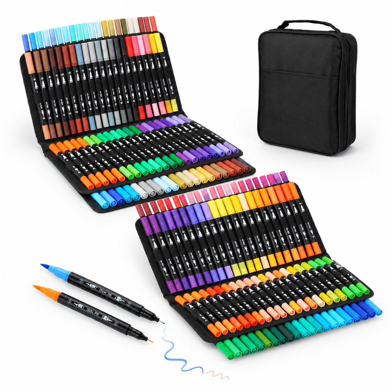 168 Colors Numbered Dual Tip Water-Based Art Markers with App for ...