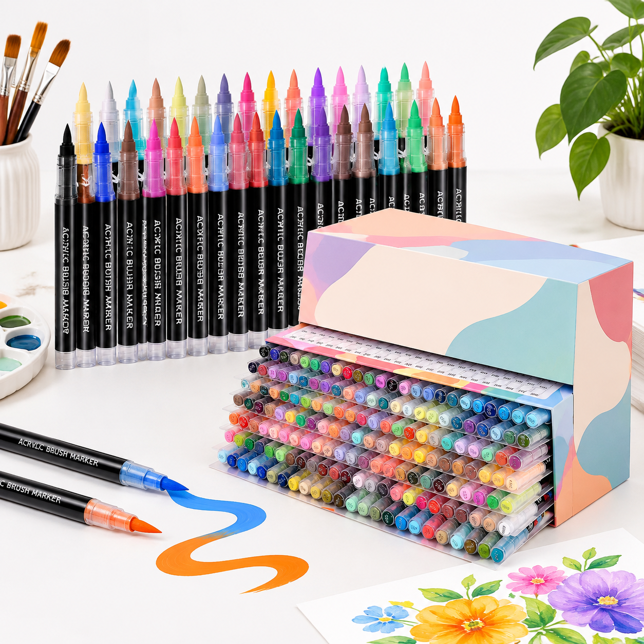 168 Colorst Markers With Automatic Ink Control - Walmart.com