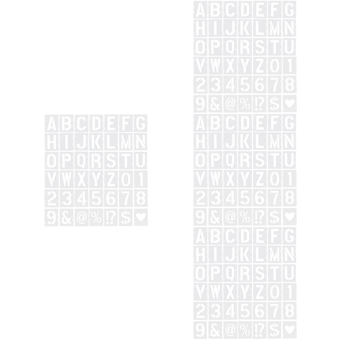 168 Pcs Multi-Function Letter Drawing Stencils Plastic Number Letter ...