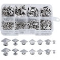 168 Sets 7 Sizes Square Pyramid Rivet Studs Alloy Rivet Pyramid Rivet ...