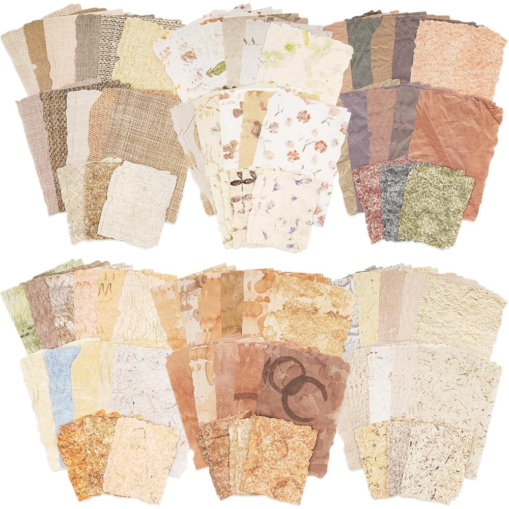 168 Sheets/6 Pack Scrapbook Paper and Embossed Textured Paper Assorted ...