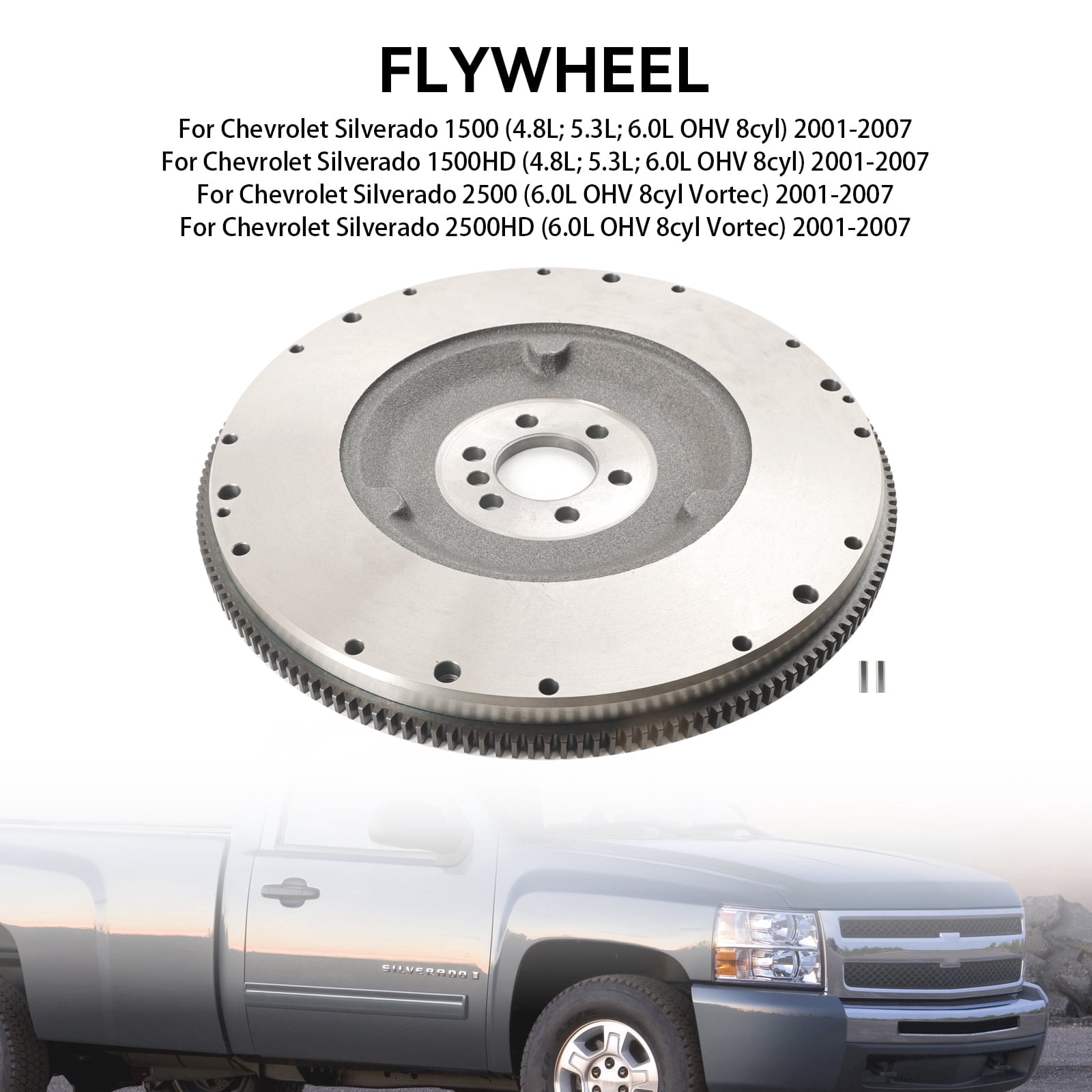 168-Tooth Flywheel for GM, Chevy 4.8, 5.3, 6.0L GEN III IV LS SWAP ...