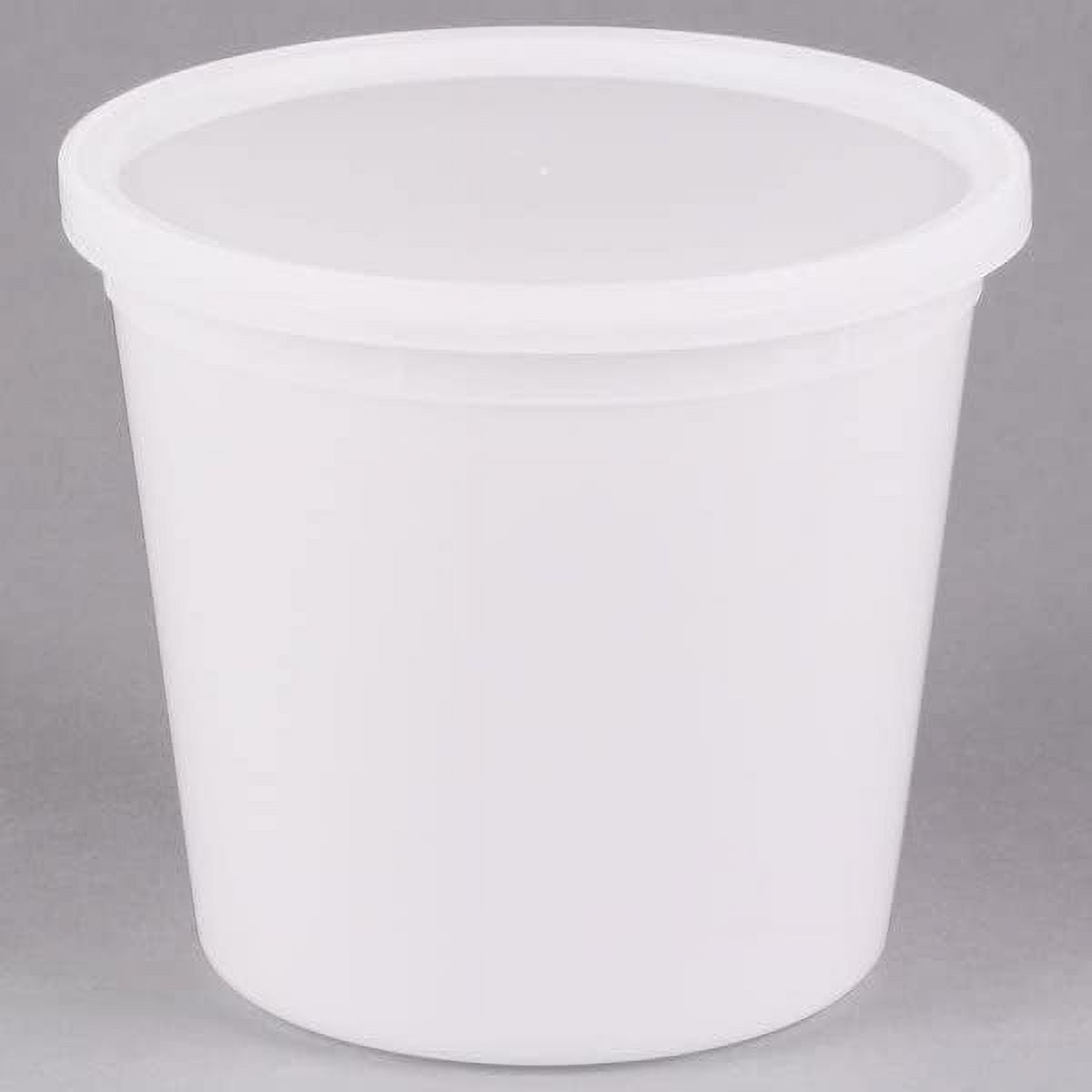 168 oz & 5.25 Qt. Translucent Round Deli Container with Lids, A Perfect ...