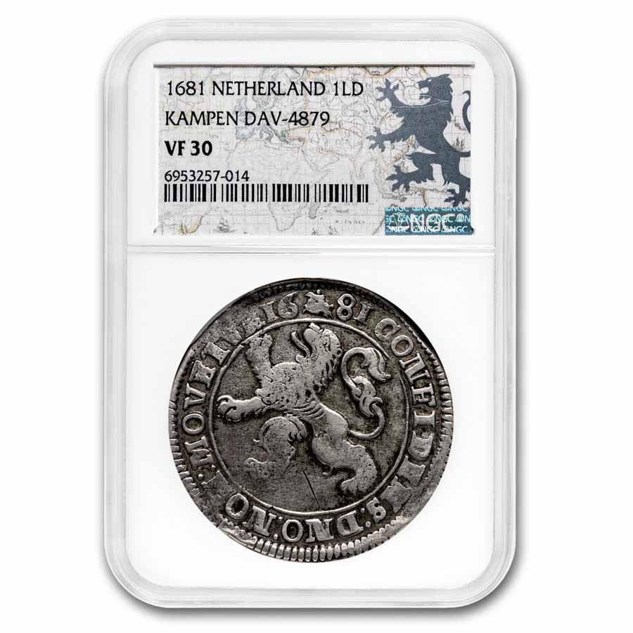 1681 Netherlands Silver Lion Daalder VF-30 NGC - Walmart.com