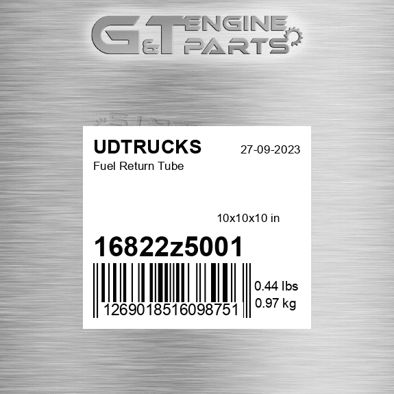 16822Z5001 FUEL RETURN TUBE fits UDTRUCKS (New OEM) - Walmart.com