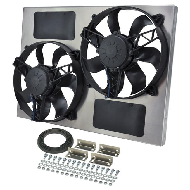 16833 Dual Radiator Fan with Aluminum Shroud Assembly - 12 in. Dia ...