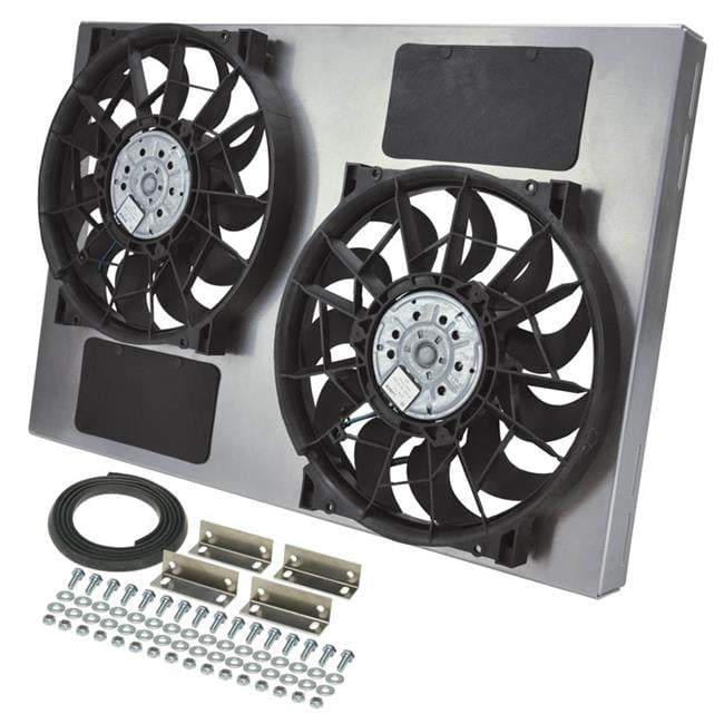16837 18 x 27 in. Dual RAD Fan with Aluminum Shroud Assembly - Walmart.com