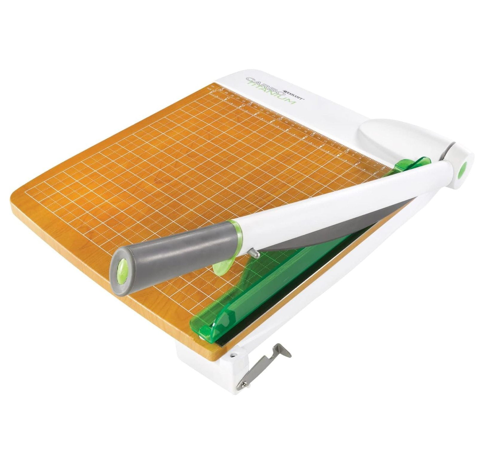 16874 ‎15-Inch CarboTitanium Wood Base Guillotine Paper Cutter, Multi ...