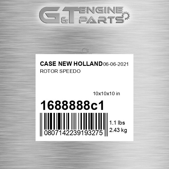 1688888C1 ROTOR SPEEDO fits CASE NEW HOLLAND (New OEM) - Walmart.com