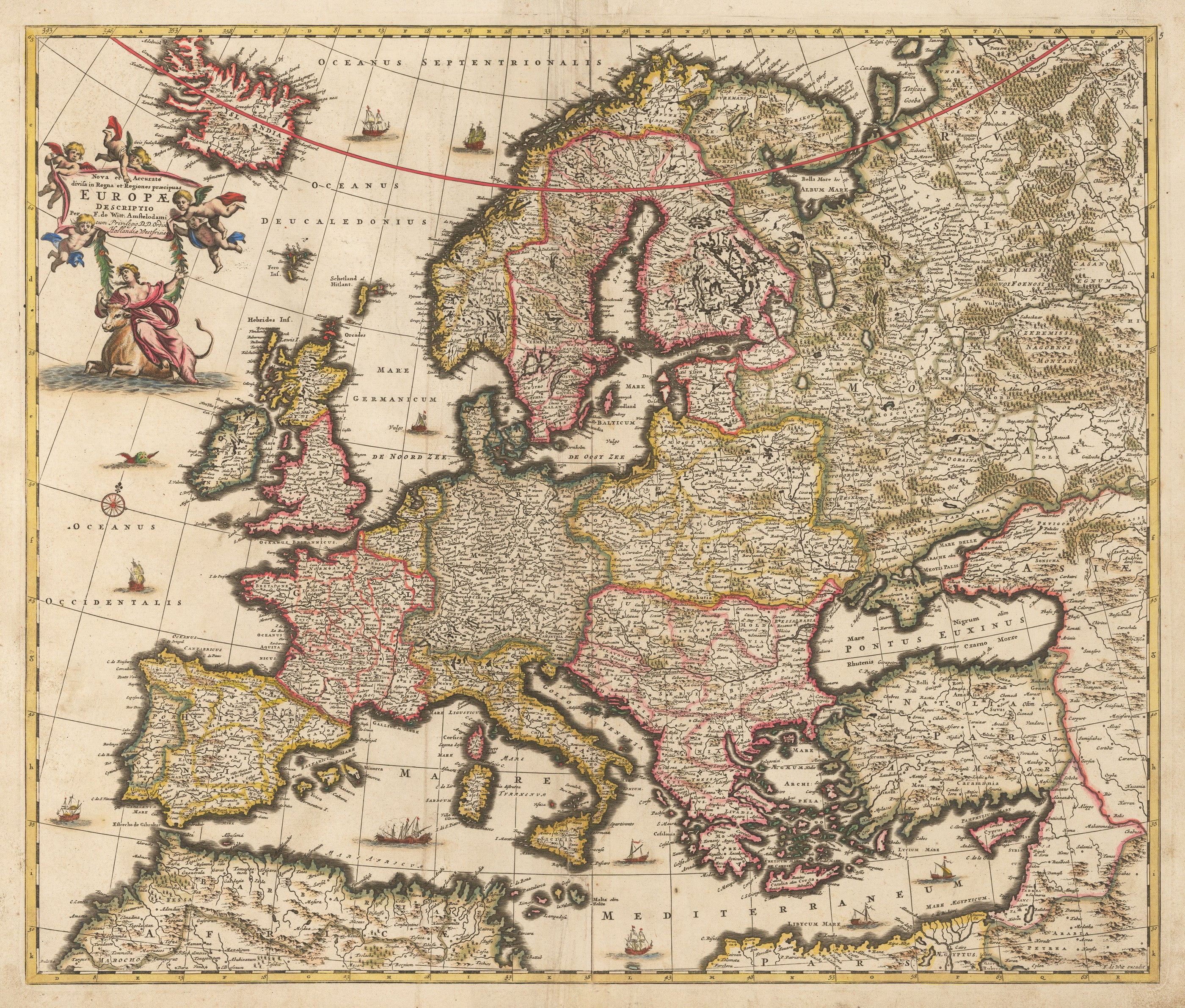 1689 Nova et Accurate divisa in Regna et Regiones praecipuas Europae ...