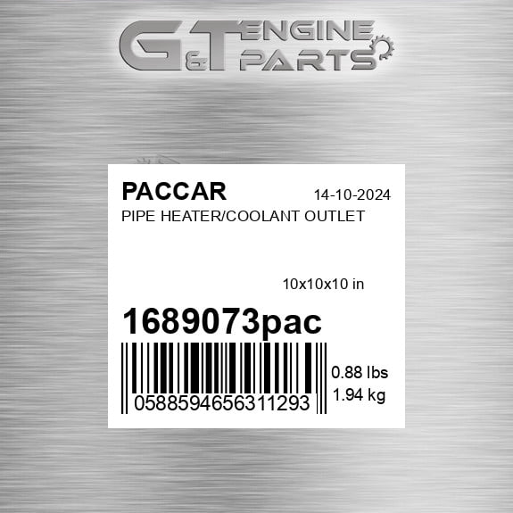 1689073PAC PIPE HEATER/COOLANT OUTLET fits Paccar (New OEM) - Walmart.com
