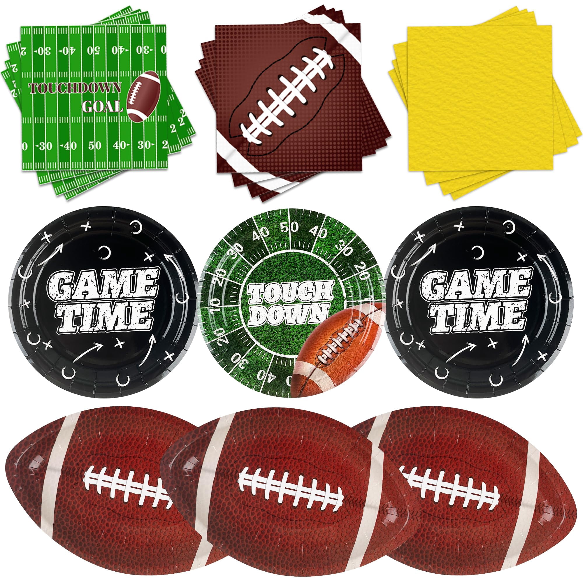 168Pcs Football Party Supplies Tableware Set，Football AFN1Party Set ...