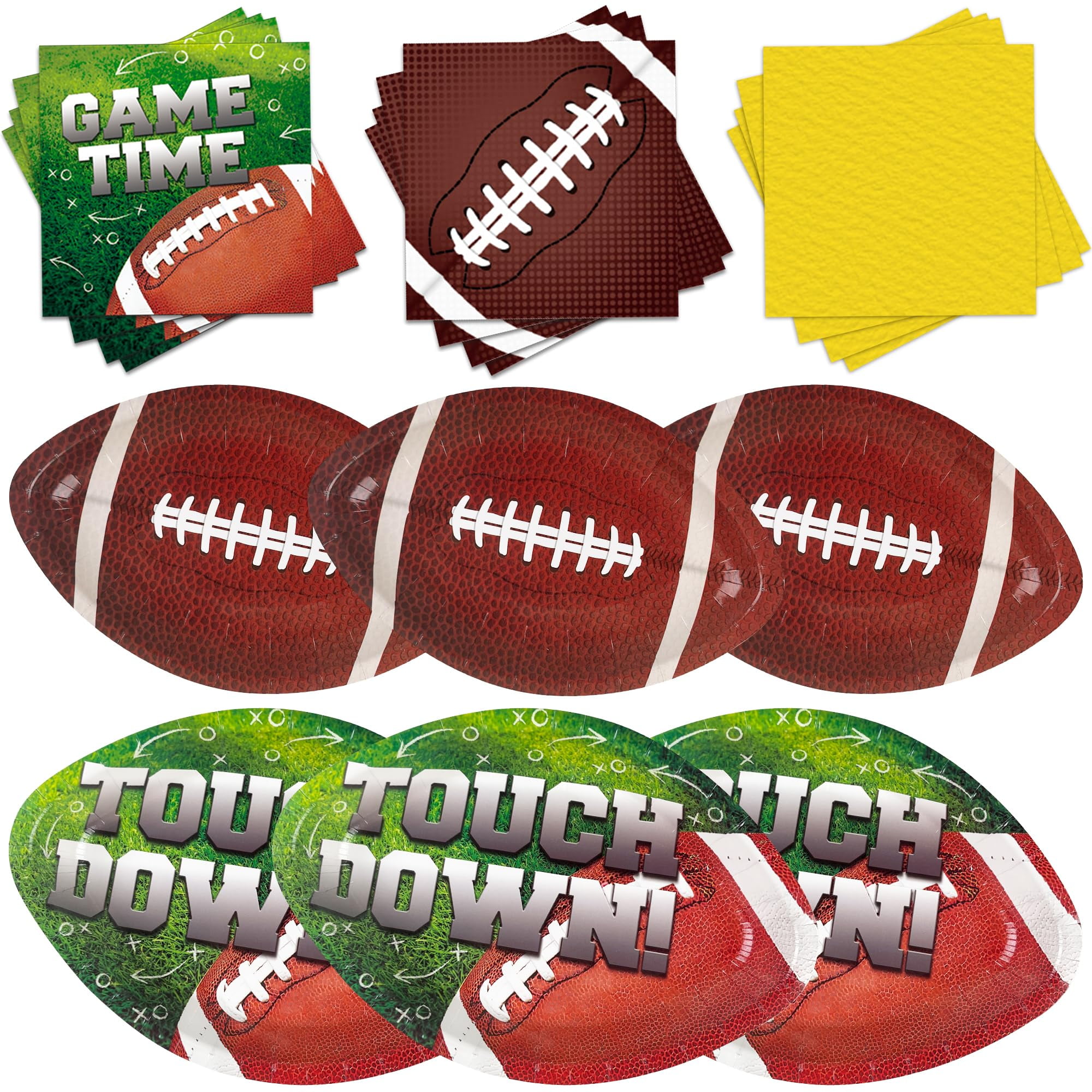 168Pcs Football Party Supplies Tableware Set，Football FST1 Party Set ...