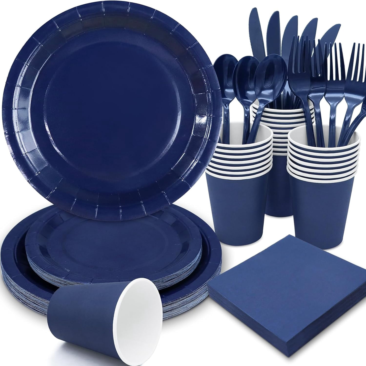 168Pcs Navy Blue Party Supplies for Navy Blue Party Decorations ...