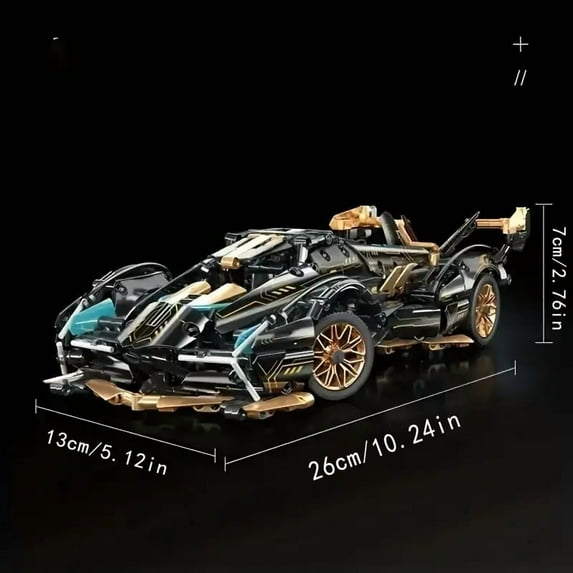 1690 Piece V12 Model Car Building Block Set - Upgraded Version, Durable ...
