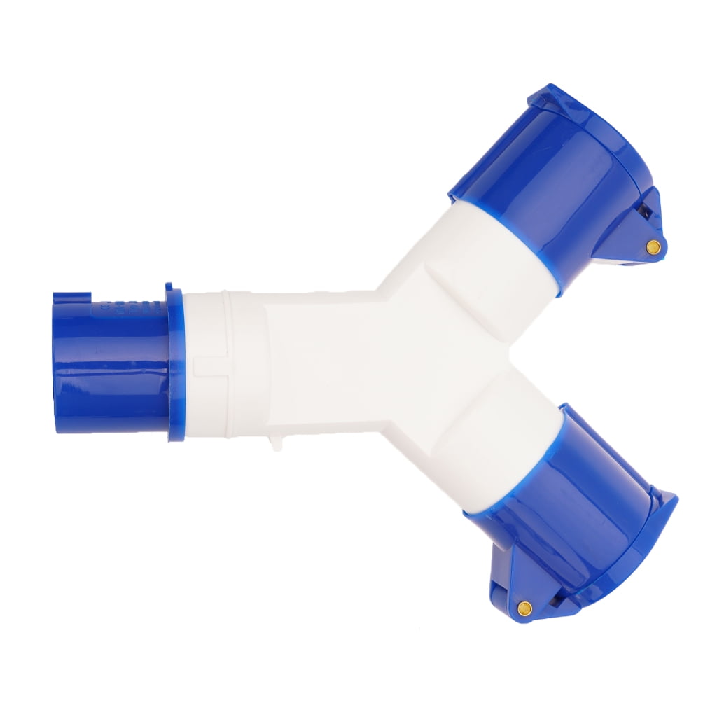 16A 220V 2 Way Cable Plug Splitters Waterproof Wall Socket 3 Pin ...