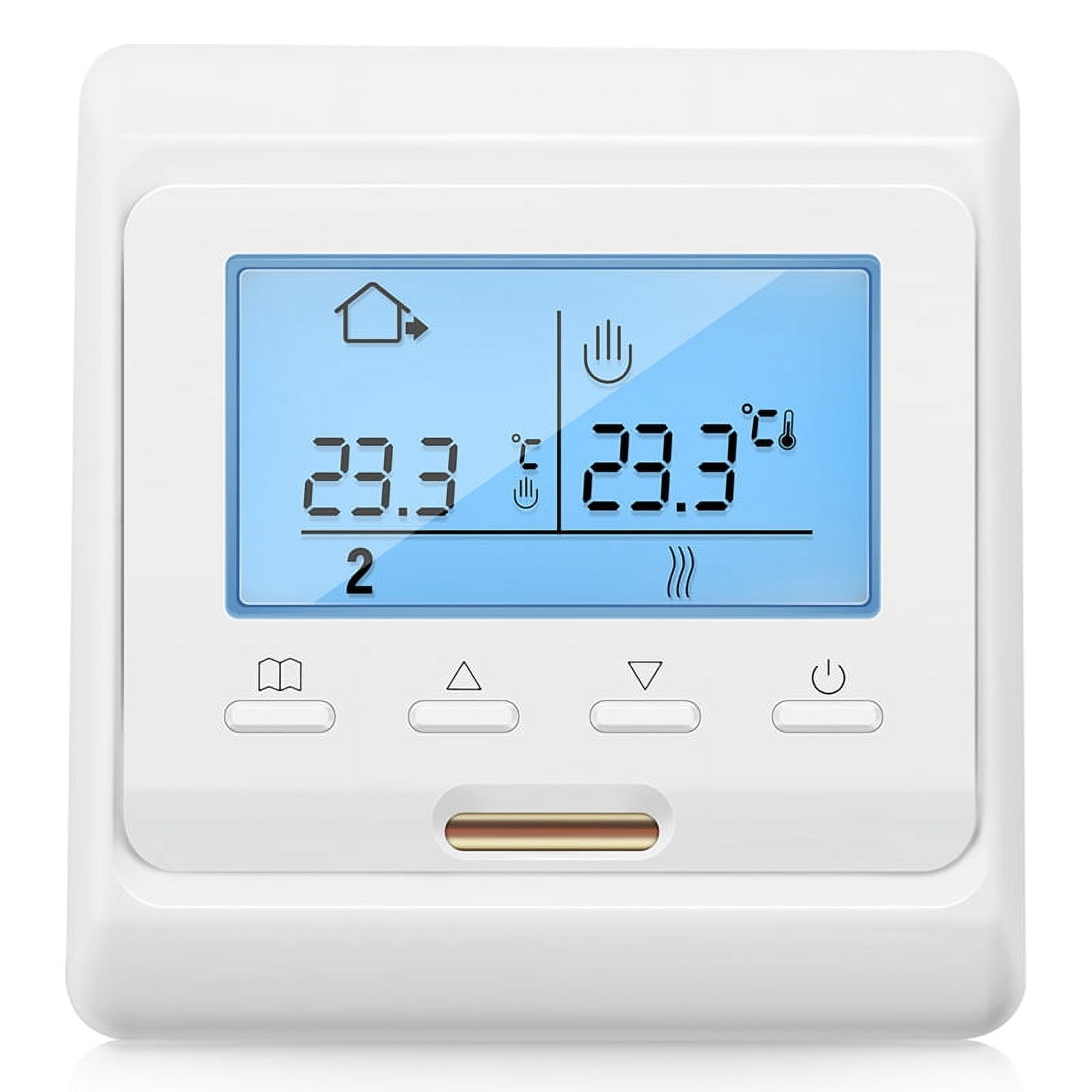 16A 230V LCD Programmable Warm Floor Heating Room Thermostat - Walmart.com