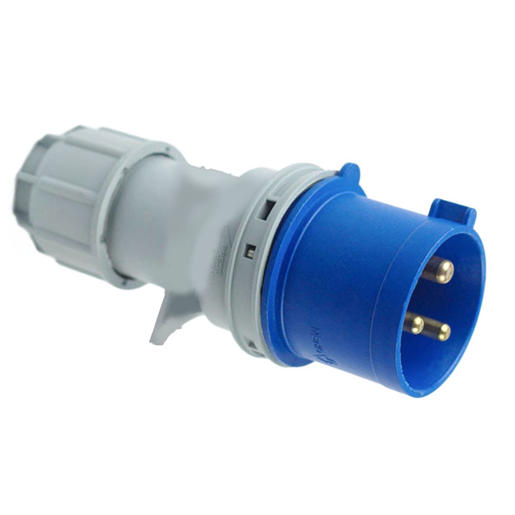 16A 3Pin Blue Waterproof Industrial Plug And Socket Male/Female IP44 2P+E 16A Plug - Walmart.com