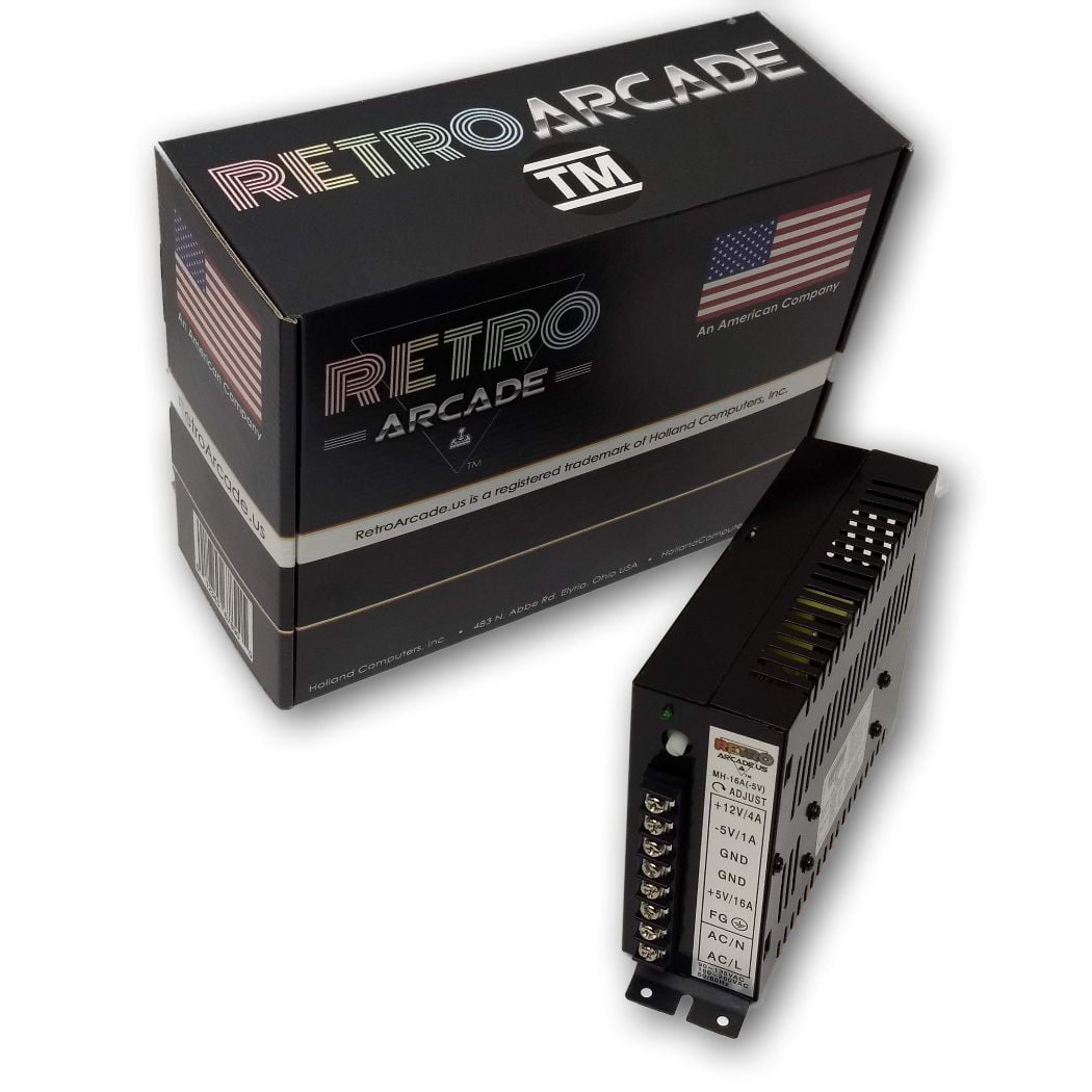 RetroArcade.us 16 Amp Arcade Switching Power Supply, Adjustable Voltage ...