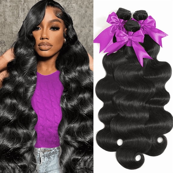 16A Body Wave Human Hair Bundles 100% Brazilian Raw Human Hair 1/3/4 ...