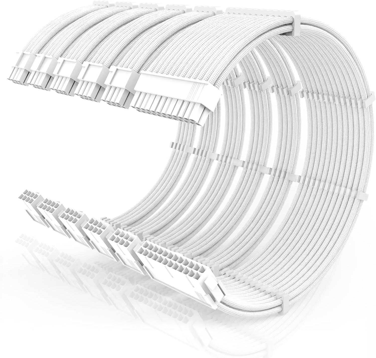 16AWG PSU Cable Extension Kit with Cable Combs,1x24pin ATX/2x8pin(4+4 ...