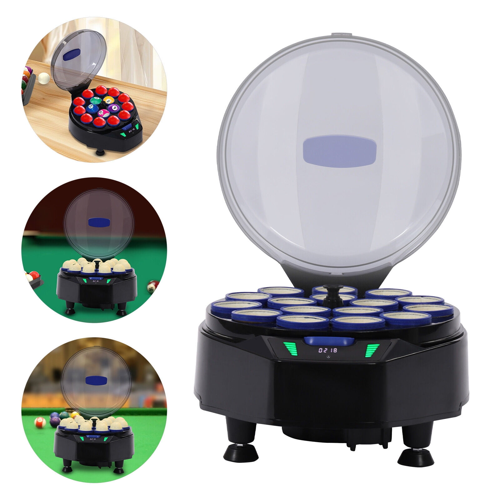 16Balls Round Automatic Billiard Ball Polisher Electric Pool Ball ...