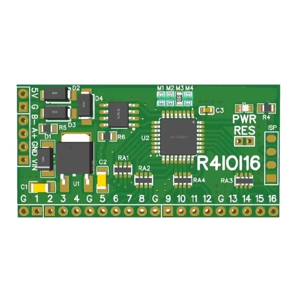16CH 5 IN 1 Modbus Rtu Digital IO Module RS485 NPN DI-DO Pin Cores Board Switching Output Remote ...