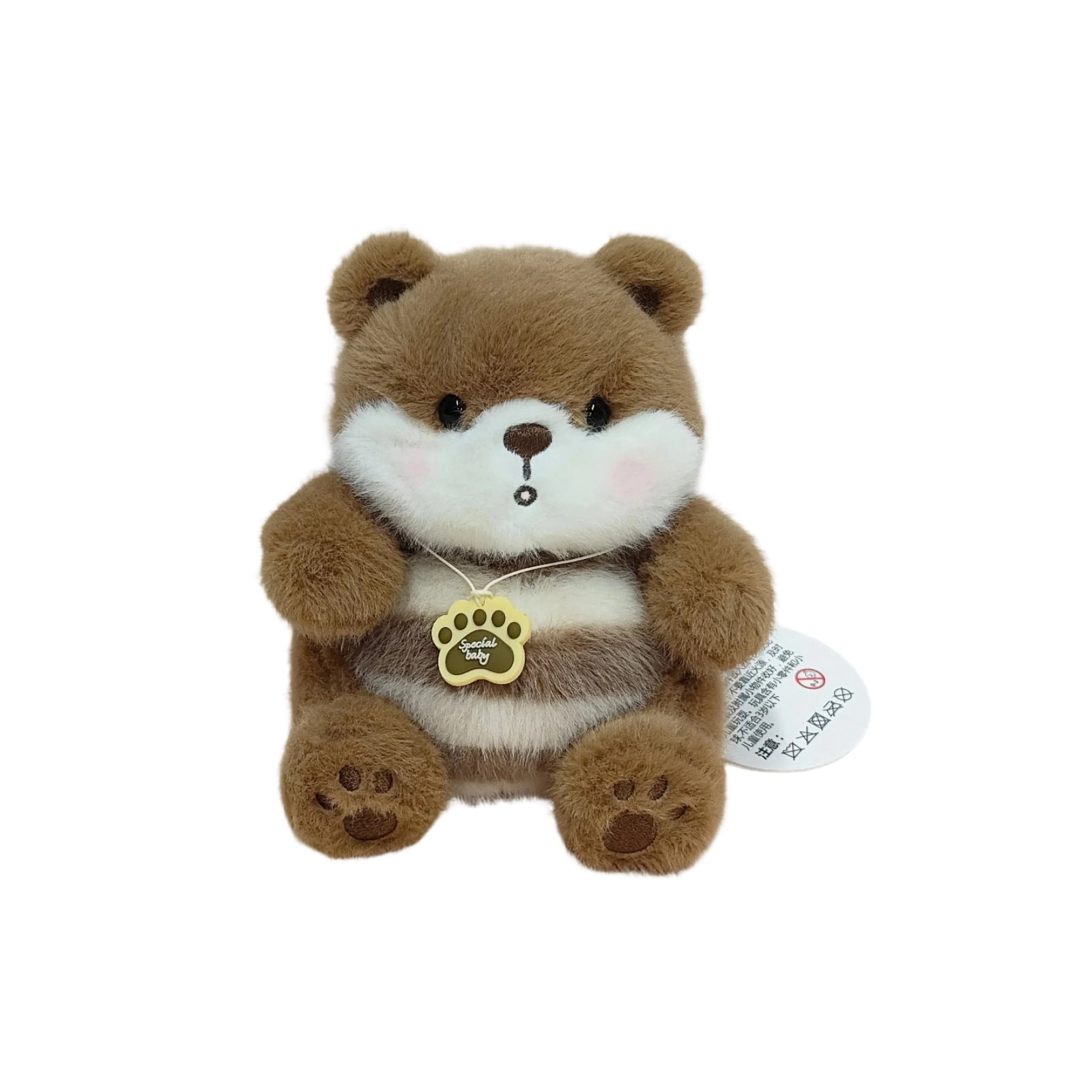 16Cm Plush Toy Stuffed Animal Striped Bear With Cute Pendant For ...
