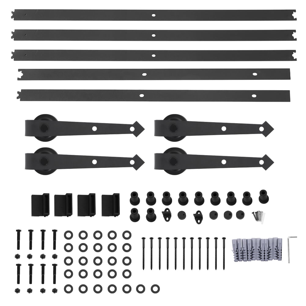 16FT Double Door Splicing Arrow Type Carbon Steel Barn Door Hanging ...