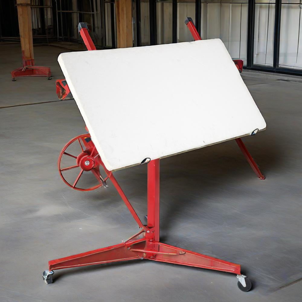 16FT Drywall Lift Panel Hoist with Rolling Casters 150LB Capacity Heavy ...