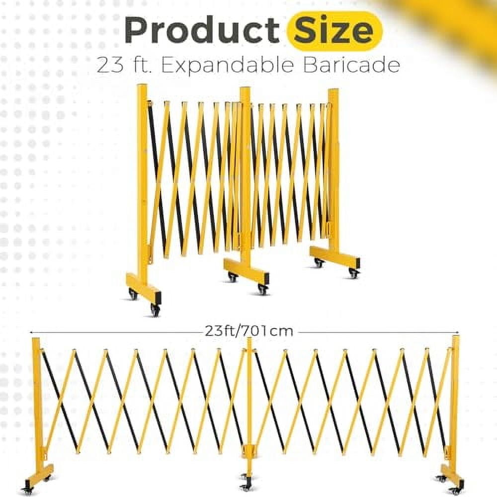 16FT Expandable Barricade Gate,Expandable Metal Barricade Gate Fence ...