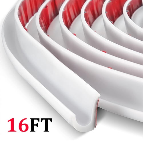 16FT For Van RV Rain Gutter Plastic Roof Drip Rail PVC Rain Strip J ...
