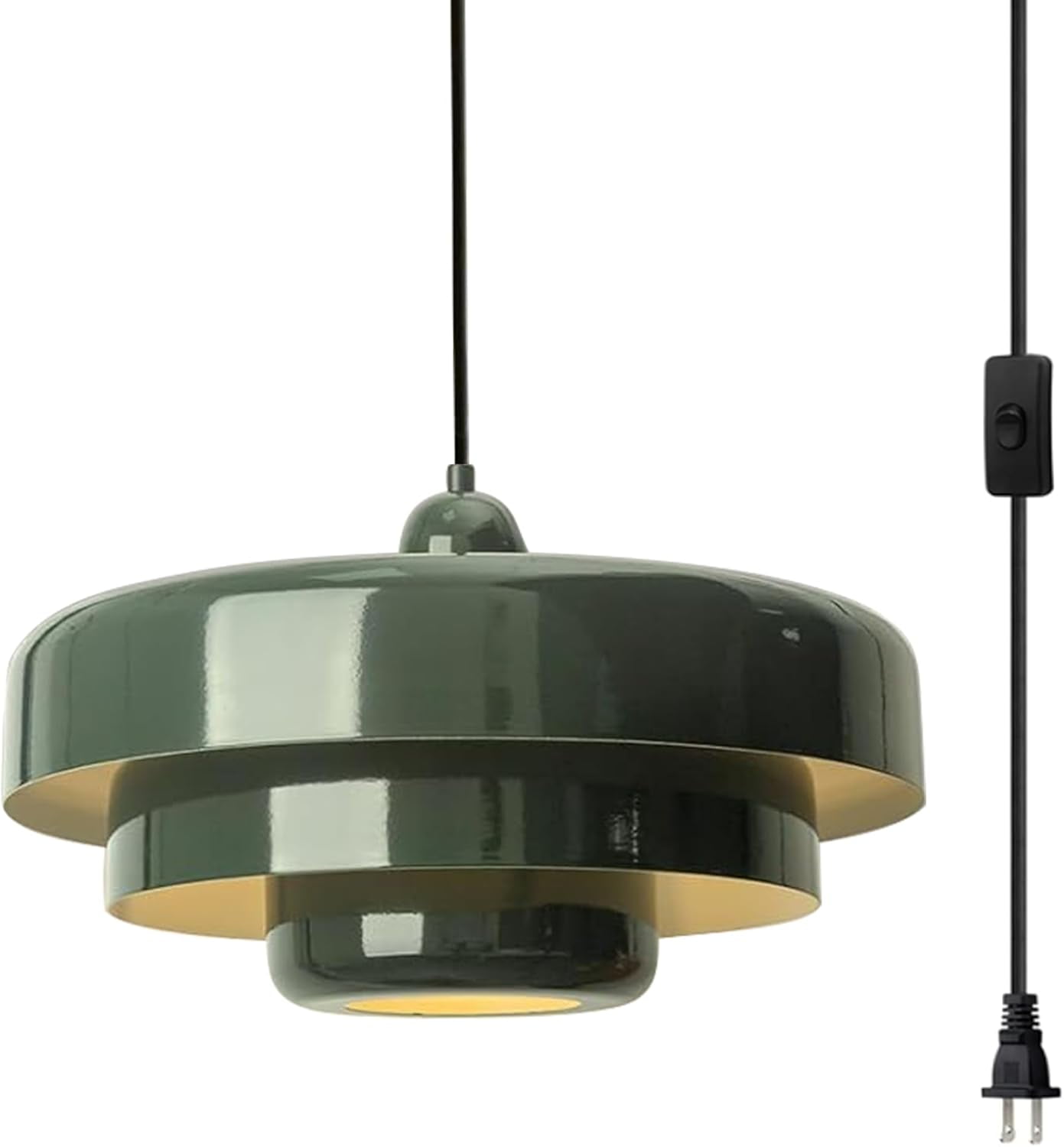 16FT Hanging Lights with Plug-in Cord, Green Pendant Light Fixtures ...