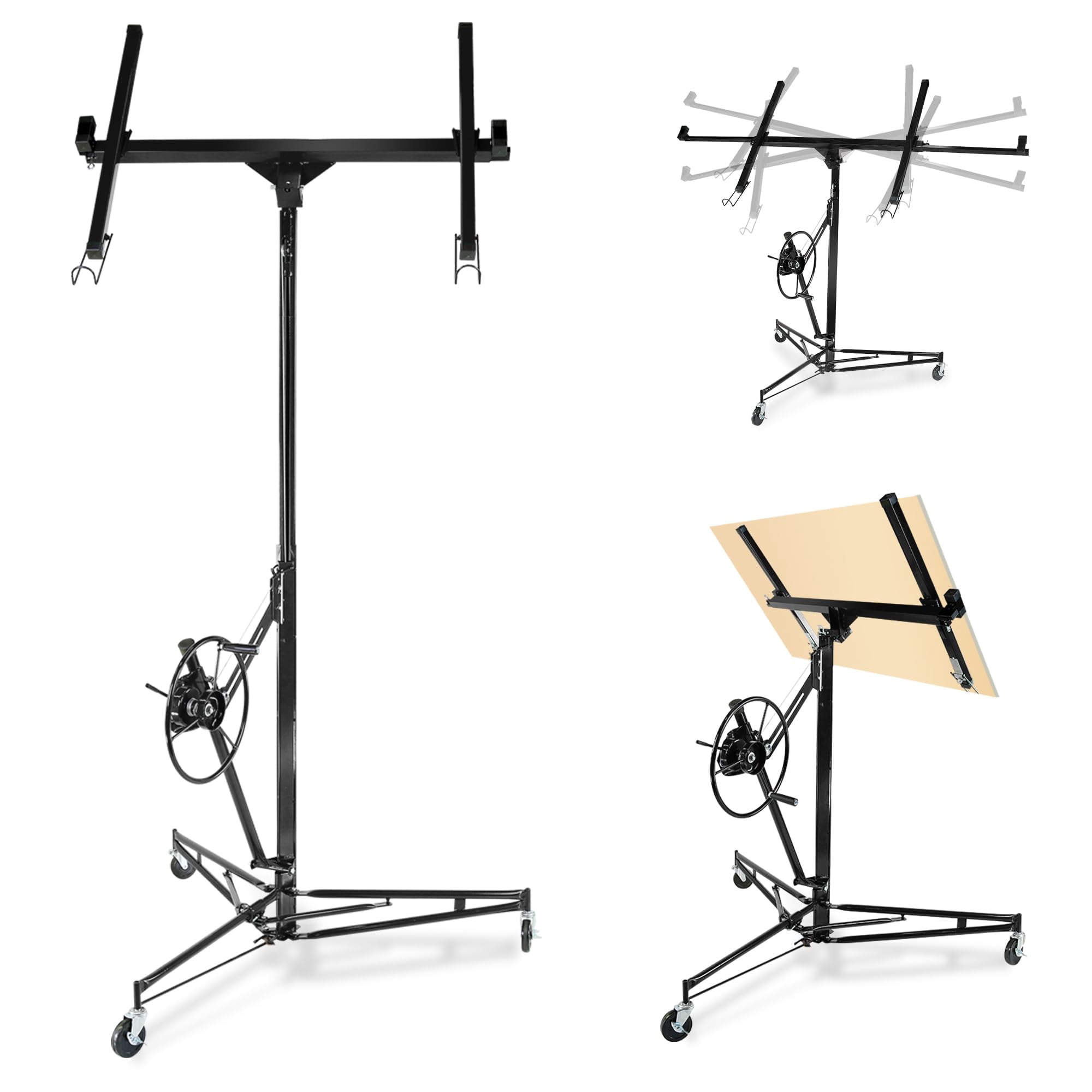 16FT Heavy Duty Drywall Lift – 150lb Capacity Steel Sheetrock Panel ...