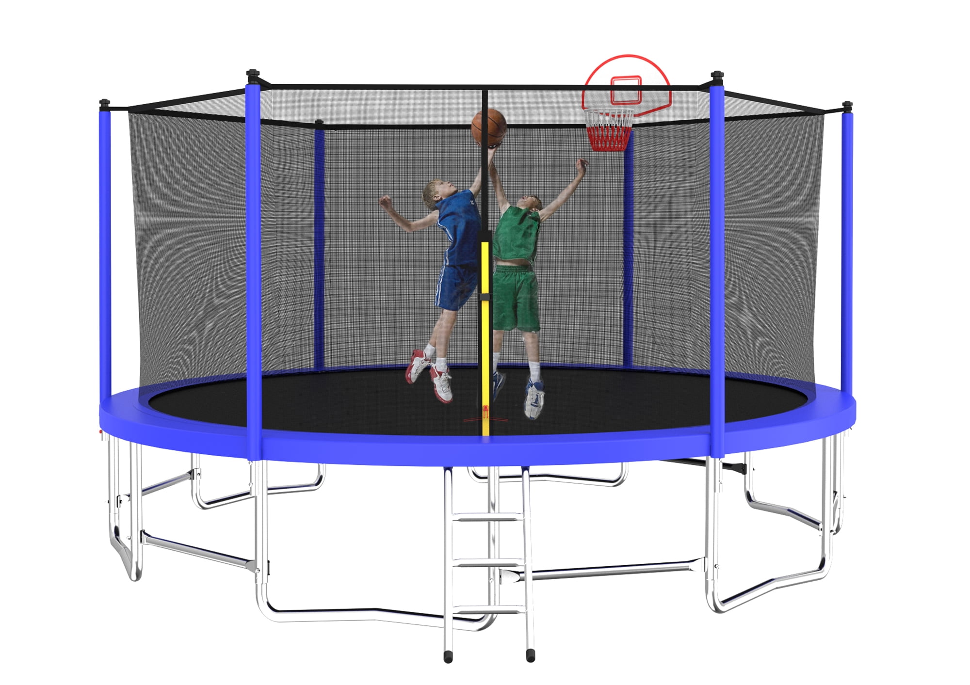 16FT Trampoline Kids and Adults, Tranpoline with Basketball Hoop ...