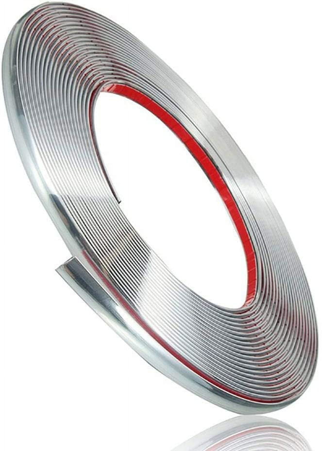 16Foot Chrome Molding Trim for Cars - 3/8"(10mm) Wide Automotive Body ...